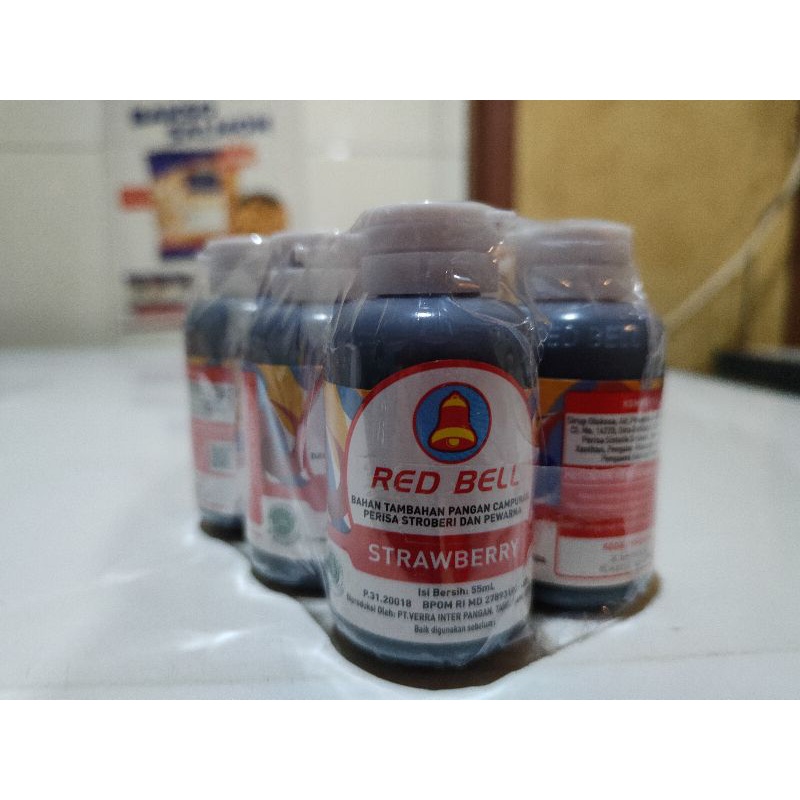 Jual Red Bell Perasa dan Pewarna Strawberry 55 ml | Shopee Indonesia