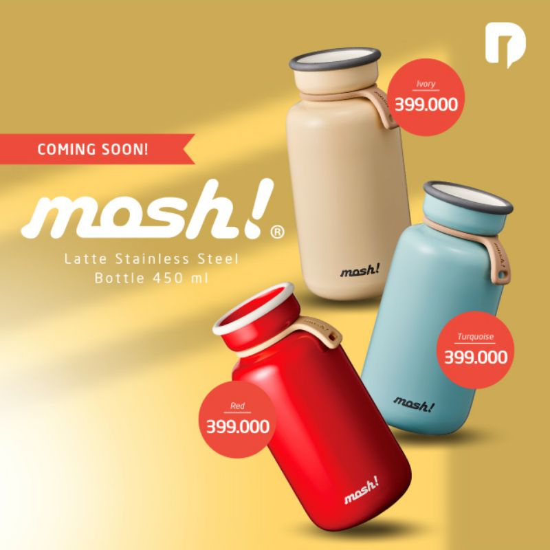 Jual Mosh! JAPAN Stainless Steel Bottle 450 ml | Shopee Indonesia