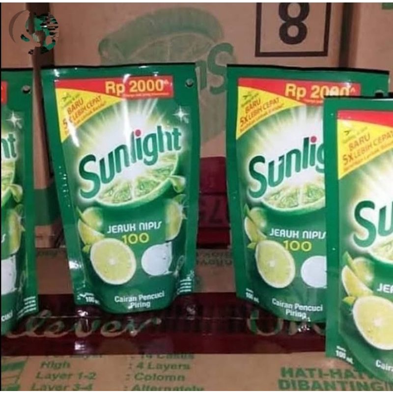 Jual Sunlight jeruk nipis 2000 cairan pencuci piring 100ml x 5pcs | Shopee Indonesia