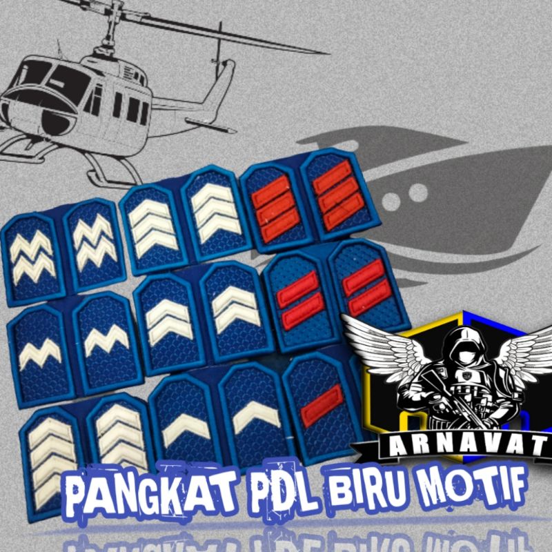 Jual Pangkat PDL Biru Polairud motif Indonesia|Shopee Indonesia