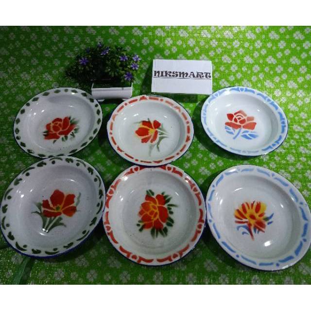 Jual Piring Seng 22cm / Piring Jadul 22cm / Piring Enamel 22cm | Shopee ...