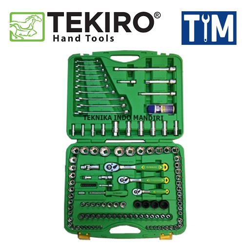 Jual TEKIRO Kunci Sock Set 120 PCS 1/4" - 3/8" - 1/2" 6PT Box Plastik | Shopee Indonesia