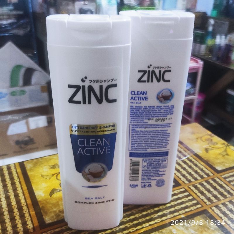 Jual Zinc Clean Active 340ml Anti Dandruff Shampoo with Sea Salt ...