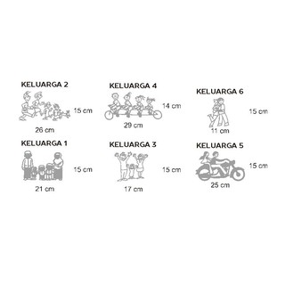 Jual Stiker Cutting Happy Family Keluarga Bahagia Ayah Ibu Anak Free ...