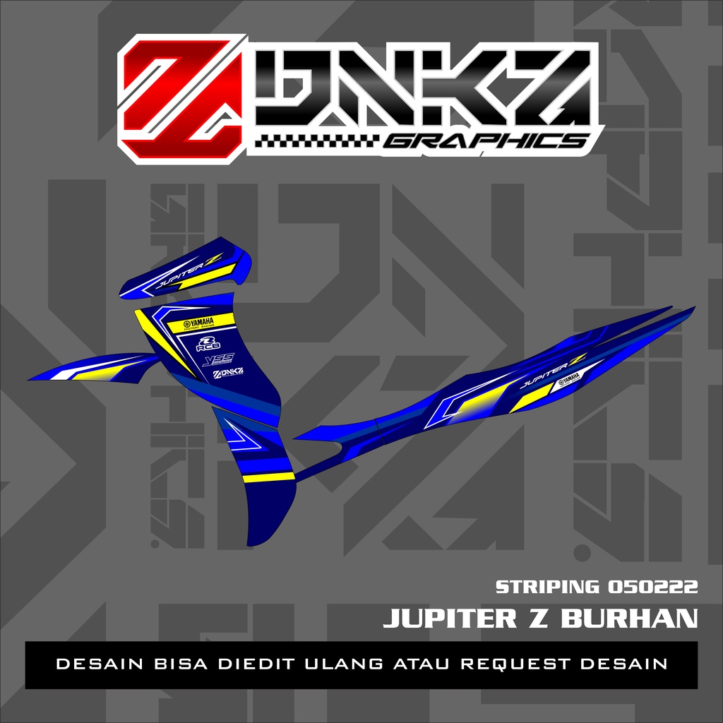 Jual Stiker Jupiter Z Burhan Decal Striping Jupiter Z Burhan Premium ...