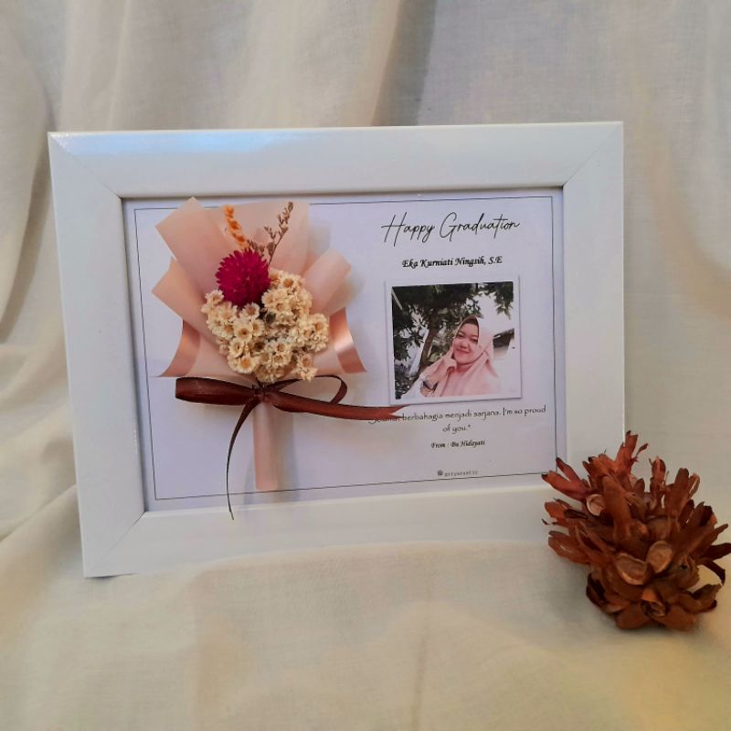 Jual Frame bunga kering | frame buket mini ukuran 5r (uk. kertas 13 ...