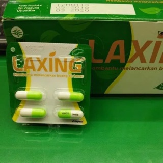 Jual Laxing 1 papan isi 4 kapsul obat melancarkan buang air besar ...