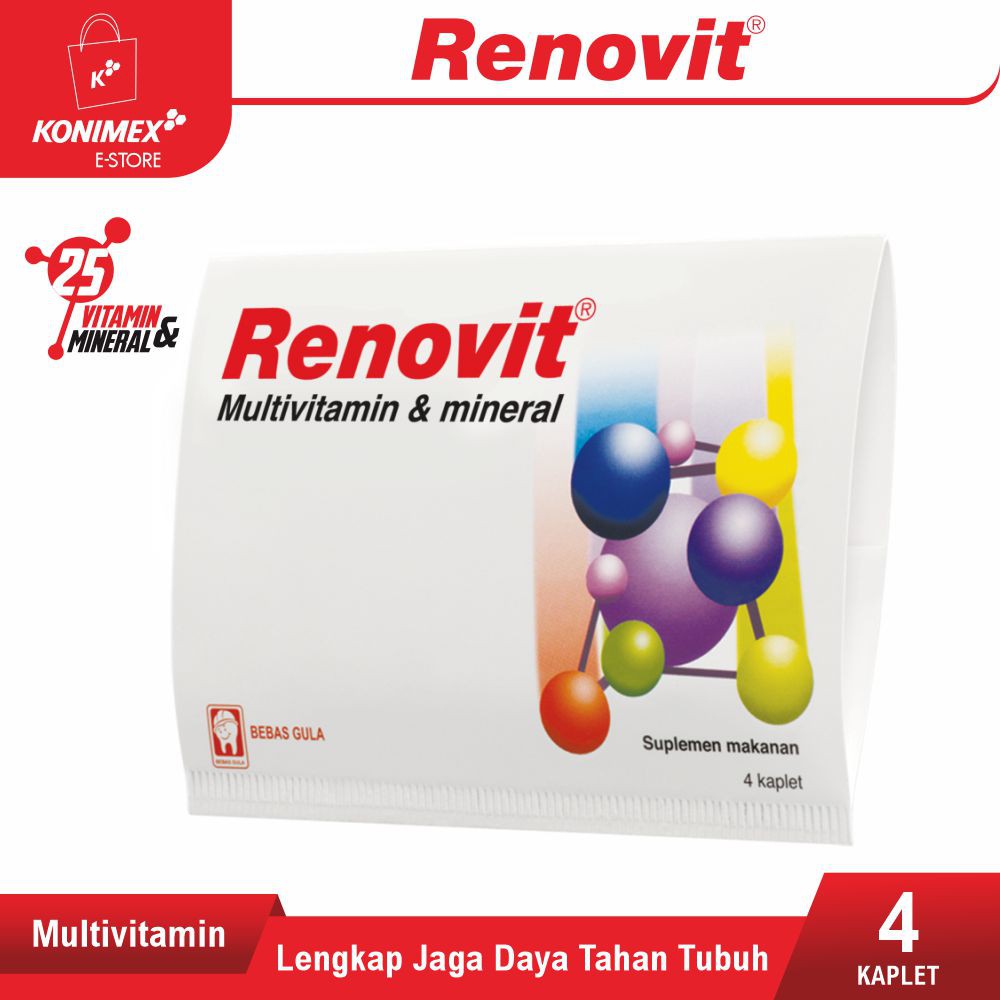 Renovit Multivitamin & Mineral Strip 4 Kandungan Lengkap untuk Sehat ...