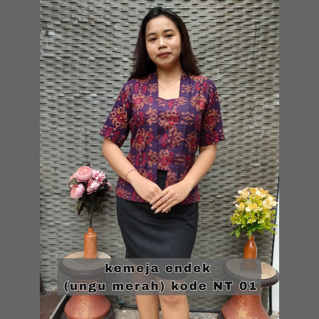 Jual KEMEJA WANITA KATUN ENDEK BALI FORMAL, BAJU ENDEK | Shopee Indonesia