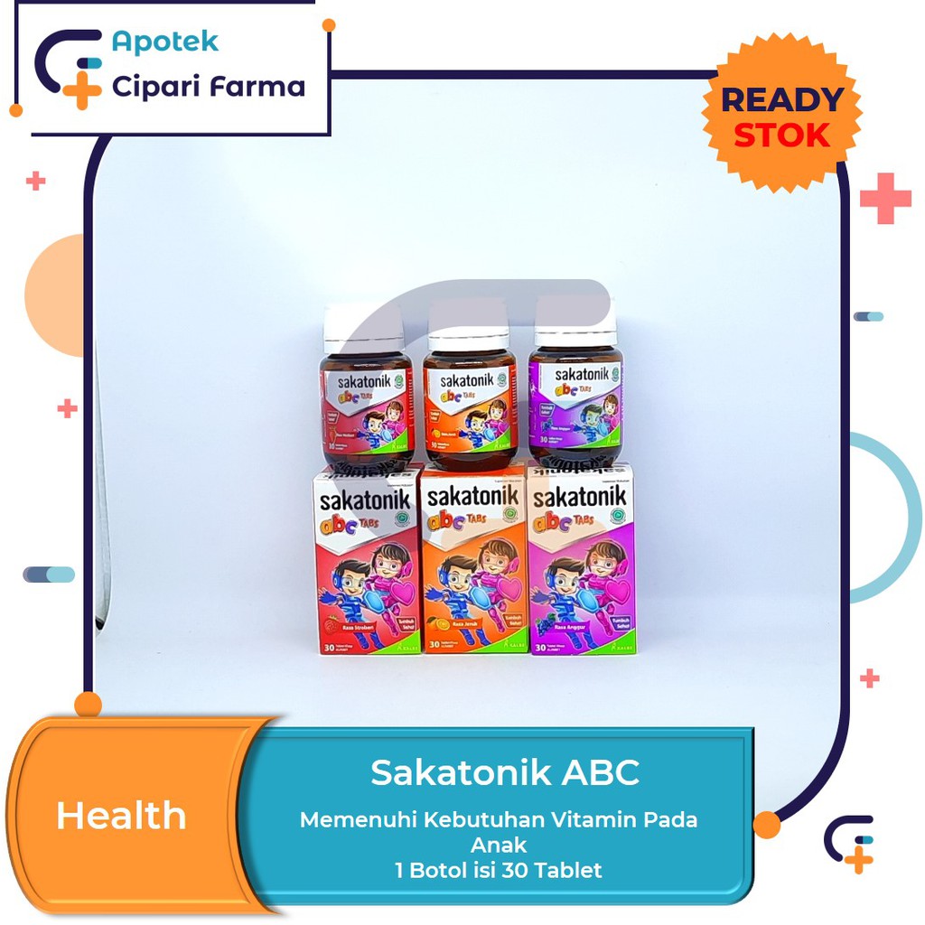 Jual Sakatonik ABC Suplemen Multivitamin Daya Tahan Tubuh Anak isi 30 ...