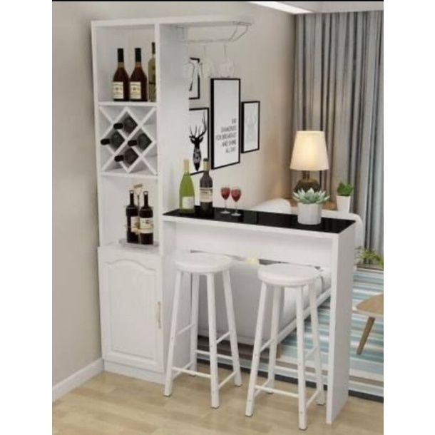 Jual Meja mini bar cafe + kursi 2 matrial kayu jati custom | Shopee ...