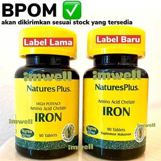 Jual Natures Plus Iron Vitamin Zat Besi Anemia 90 Tablets - ORI ...