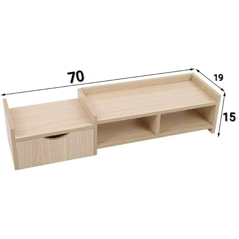 TwinsJ Meja komputer. Monitor stand. Meja leptop dengan rak dan laci ...