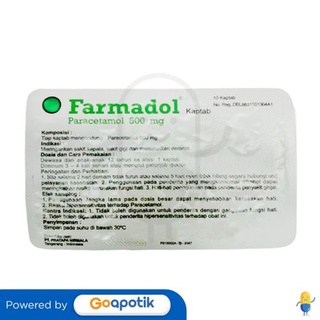 Jual Farmadol 500 Mg Strip 10 Tablet | Shopee Indonesia