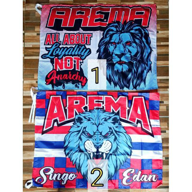 Jual Atribut Bendera Arema FC aremania malang murah kecil dan besar ...
