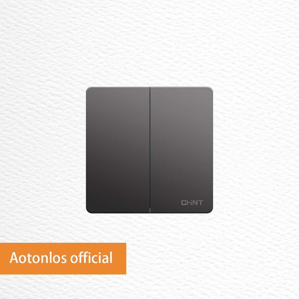 Jual CHINT G NEW2M - Gray Black 2 Gang 2 Way Switch/Saklar | Shopee ...