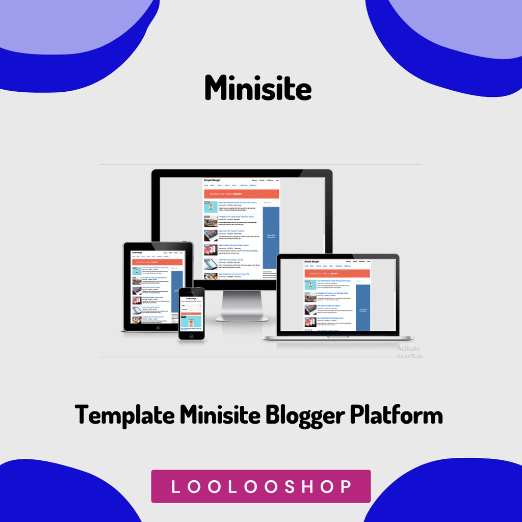 Jual Template Minisite Blogger Platform Tamplate menarik mudah dan ...
