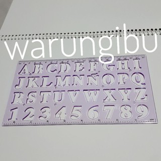 Jual Alphabet Ruler Template Penggaris Cetakan Huruf Besar Dan Angka ...