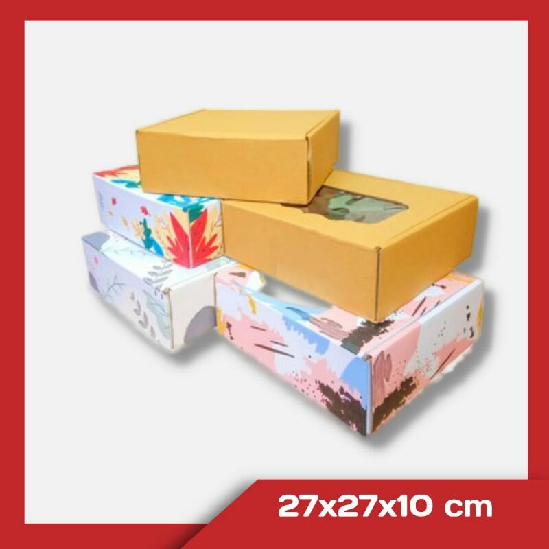Jual Box Puding 27x27x10cm Kardus/Karton/Kemasan kue/Hampers | Shopee ...