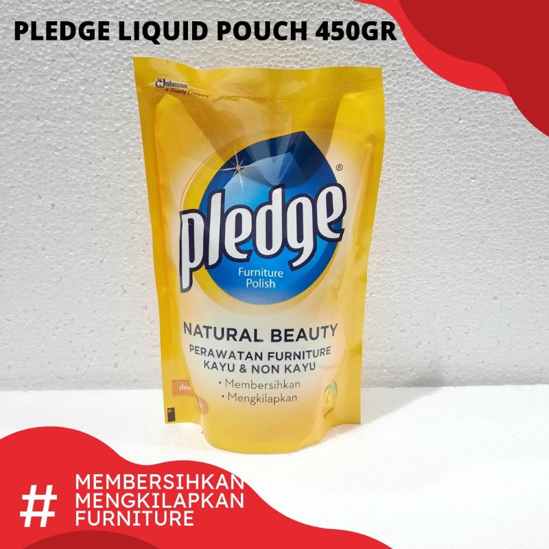 Jual PLEDGE REFILL AEROSOL 450GR LEMON PENGKILAP KAYU MEBEL FURNITURE ...