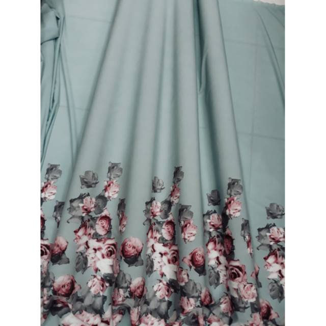 Jual Bahan Silk motif bunga pinggir 1 sisi | Shopee Indonesia