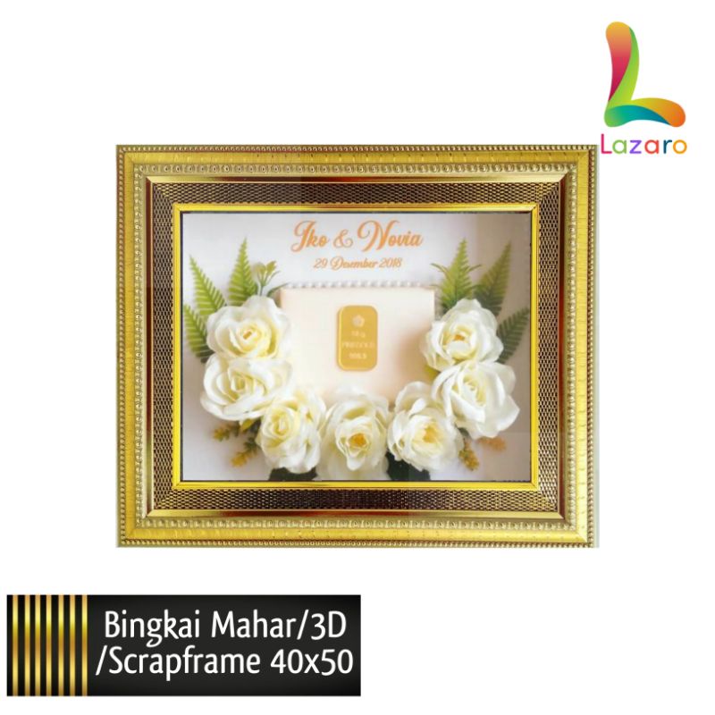 Jual Bingkai Mahar 3D Bingkai Box Bingkai Uang Mahar Pigura Uang Mahar ...
