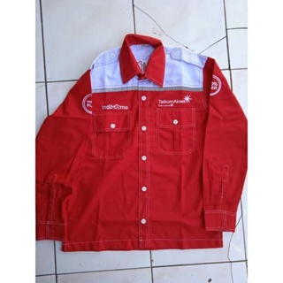 Jual BAJU SERAGAM INDIHOME SERAGAM TELKOM LENGAN PANJANG KERAH MERAH ...