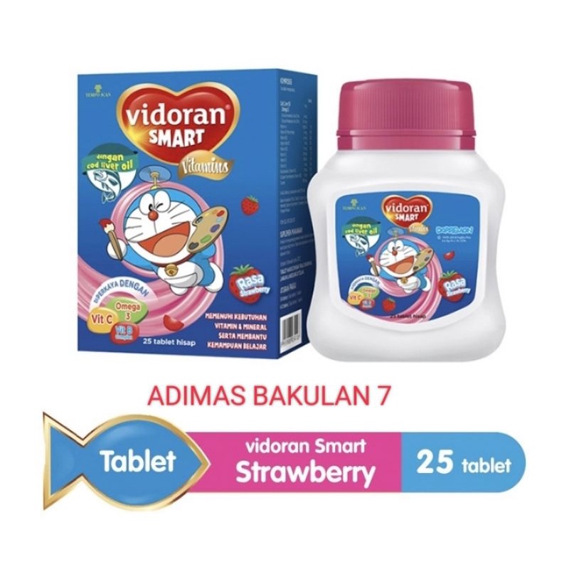 Jual VIDORAN SMART VITAMIN ANAK RASA STRAWBERRY (tablet hisab ...