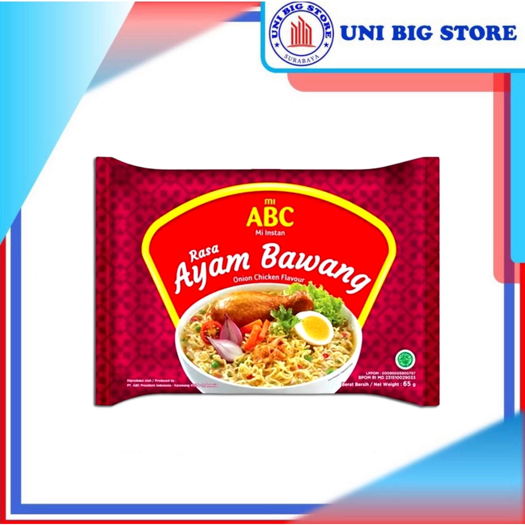 Jual Mi ABC Mie Ayam Bawang 65 gr Onion Chicken Noodle | Shopee Indonesia