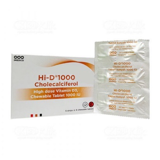 Jual IMEDCO HI-D1000 CHOL 1 BOX ISI 30 TABLET/VITAMIN D/VIT D3/DAYA ...