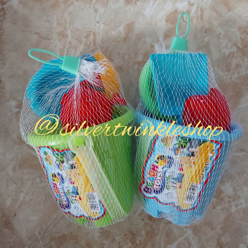 Jual Mainan edukasi anak ember pantai cetakan sekop beach toy toys ...