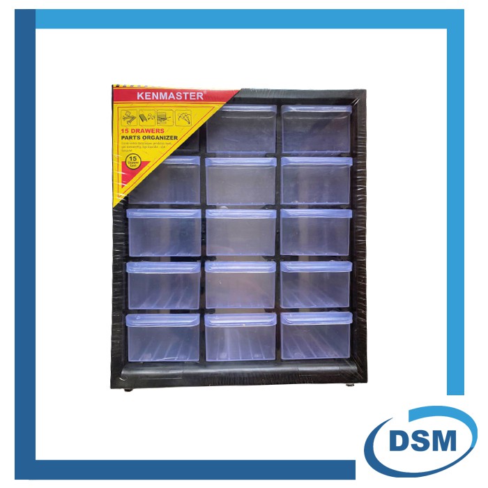 Jual KENMASTER Rak Komponen 15 Slot Laci Partisi / Kotak Spare Part ...