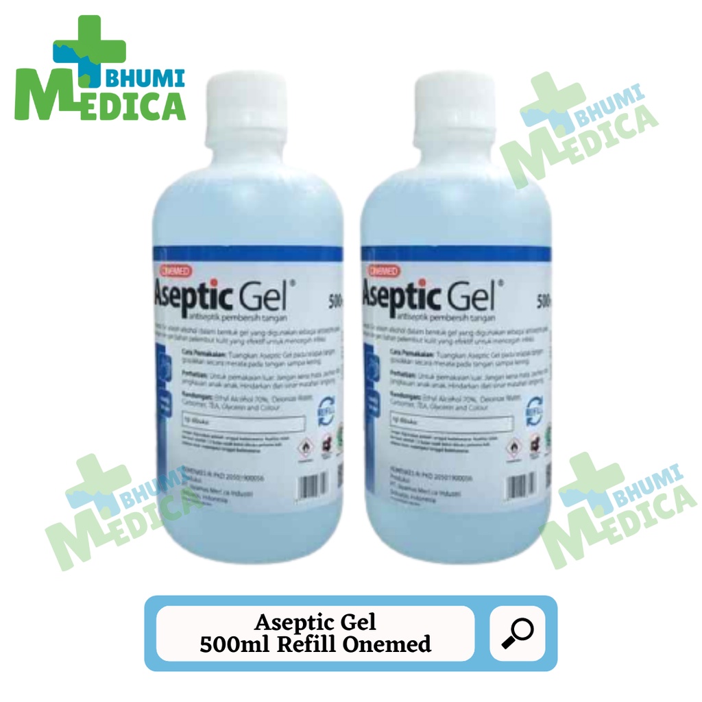 Jual Aseptic Gel Onemed Refill 500ml / Hand Sanitizer Gel Merk Onemed ...