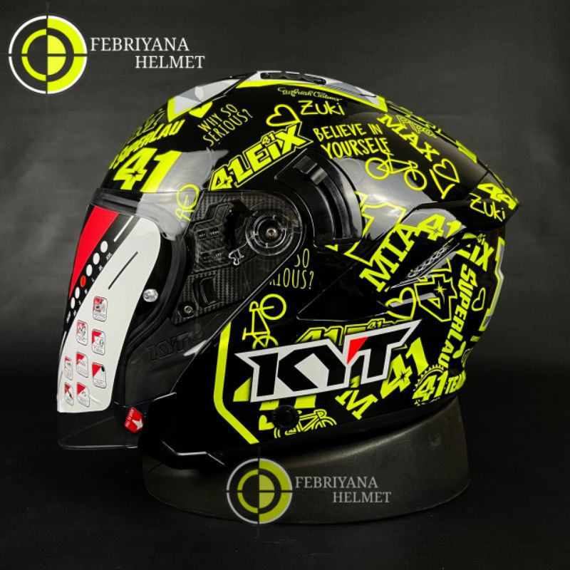 Jual HELM KYT NFJ ALEIX ESPARGARO 2020 HALF FACE KYT NFJ DOUBLE VISOR ...