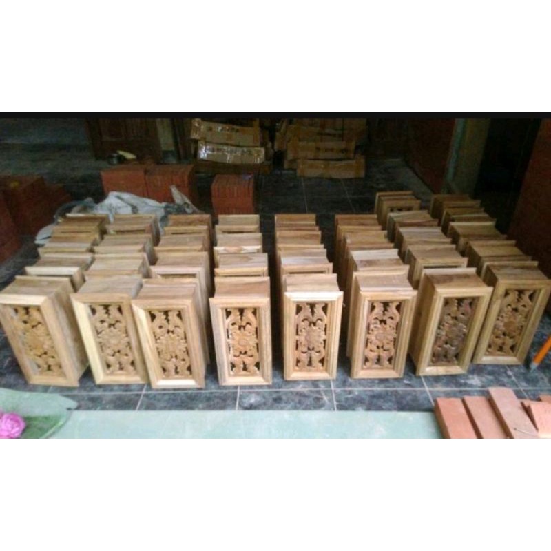 Jual loster kayu jati 2 sisi/ ventilasi udara rumah ukiran dan ...
