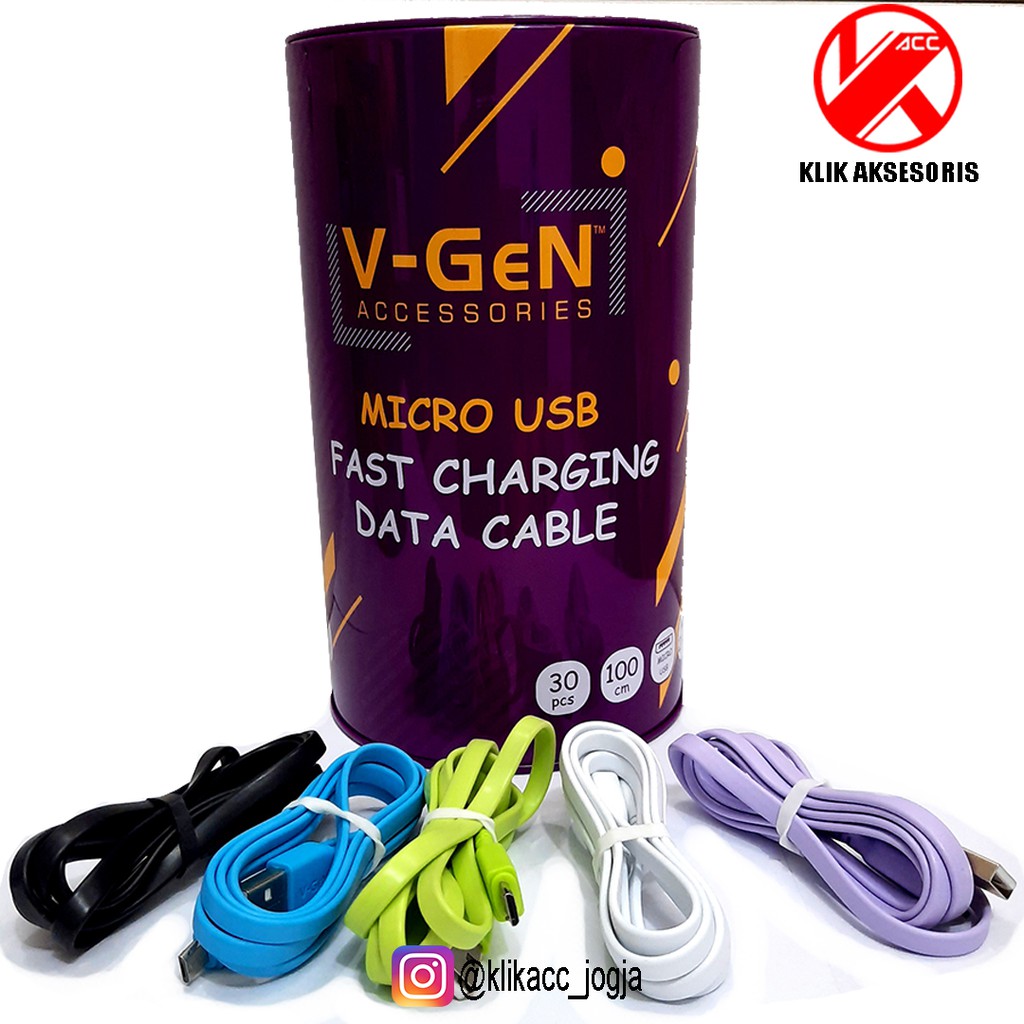 Jual Kabel VGEN Micro USB Data Cable V-GEN Gepeng VCM3-01 Fast Charging ...