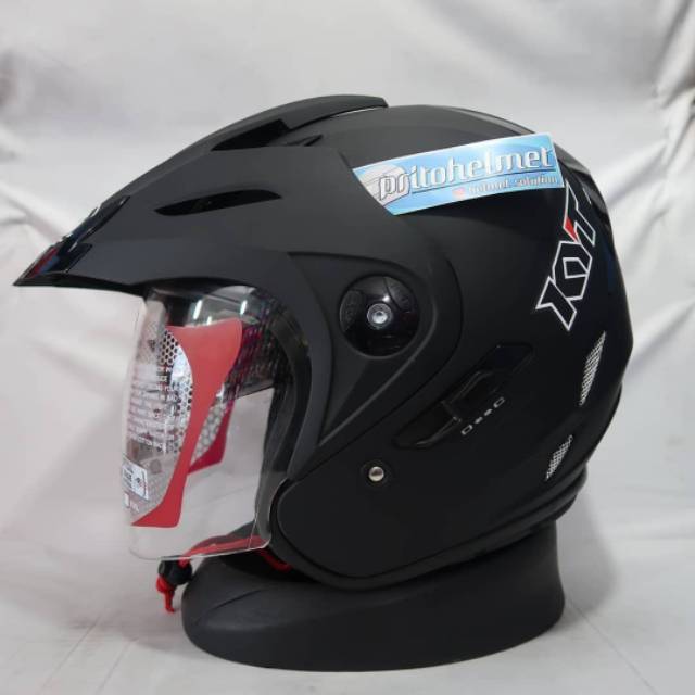 Jual KYT Venom RR Black Matt (Dof) 2Visor Indonesia|Shopee Indonesia