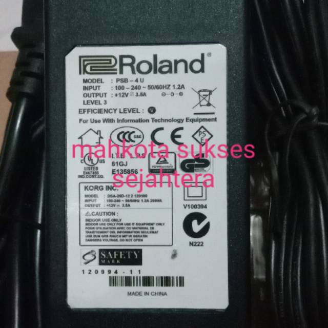 Jual Adaptor keyboard roland LVC1N Indonesia|Shopee Indonesia