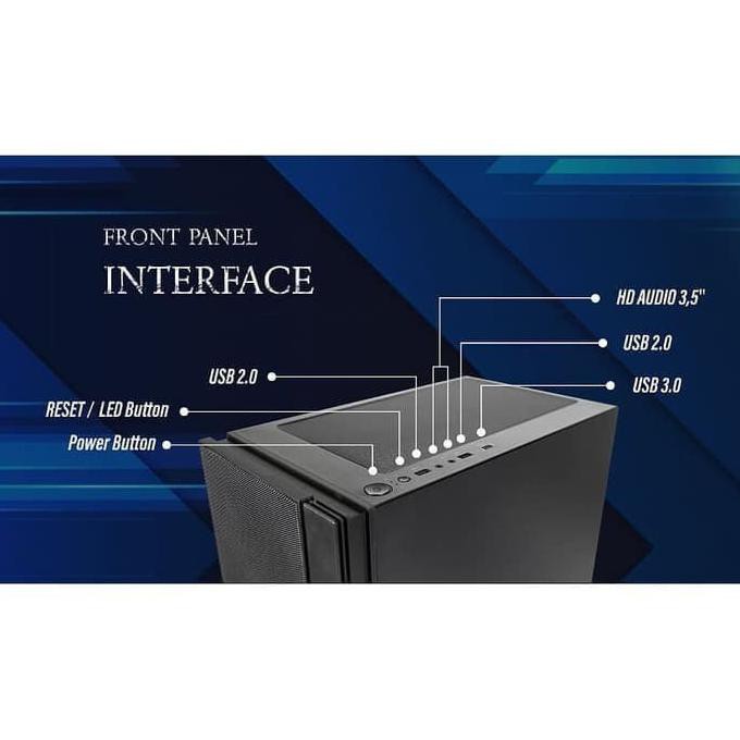 Jual Casing Pc Cube Gaming Lich Black - Atx - Free 3 Rainbow Rgb Fan ...