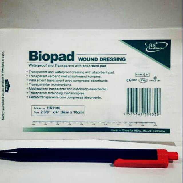 Jual Biopad Wound Dressing 6cm x 10cm / Plester Luka Tahan Air 6cm x ...
