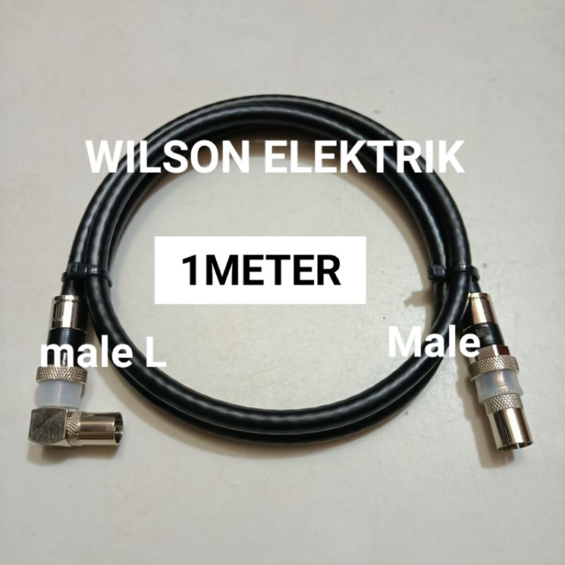 Jual KABEL ANTENA TV JACK MALE L TO MALE KABEL ANTENA EXTENSION TV PRIMER 1METER | Shopee Indonesia