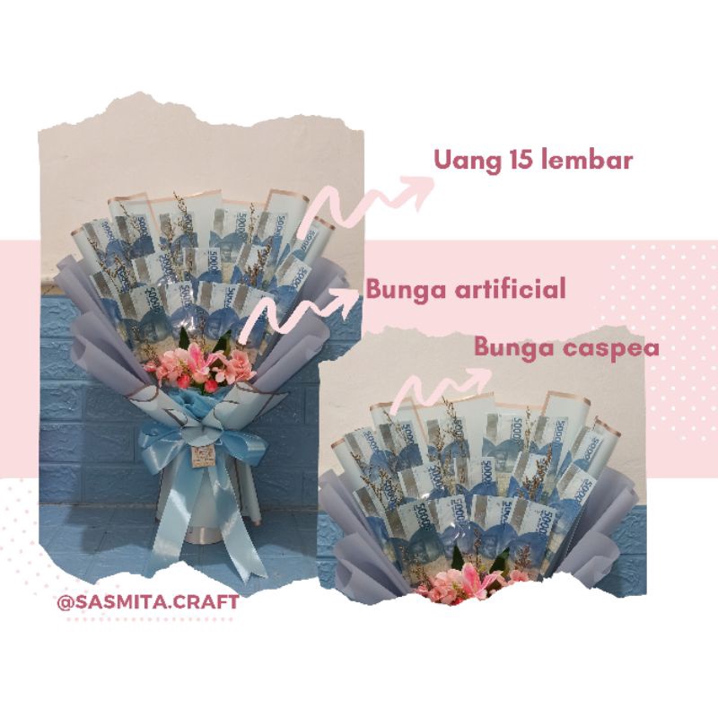 Jual buket uang/money bouquet/buket money/money buket/ uang/buket/Buket ...
