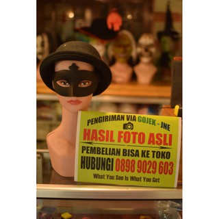 Jual TOPENG PESTA HITAM TOPENG ZORRO PARTY PRIA TOPENG HITAM POLOS ...