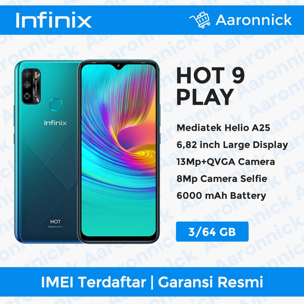 Jual Infinix Hot 9 play 3/64 NEW garansi resmi segel | Shopee Indonesia