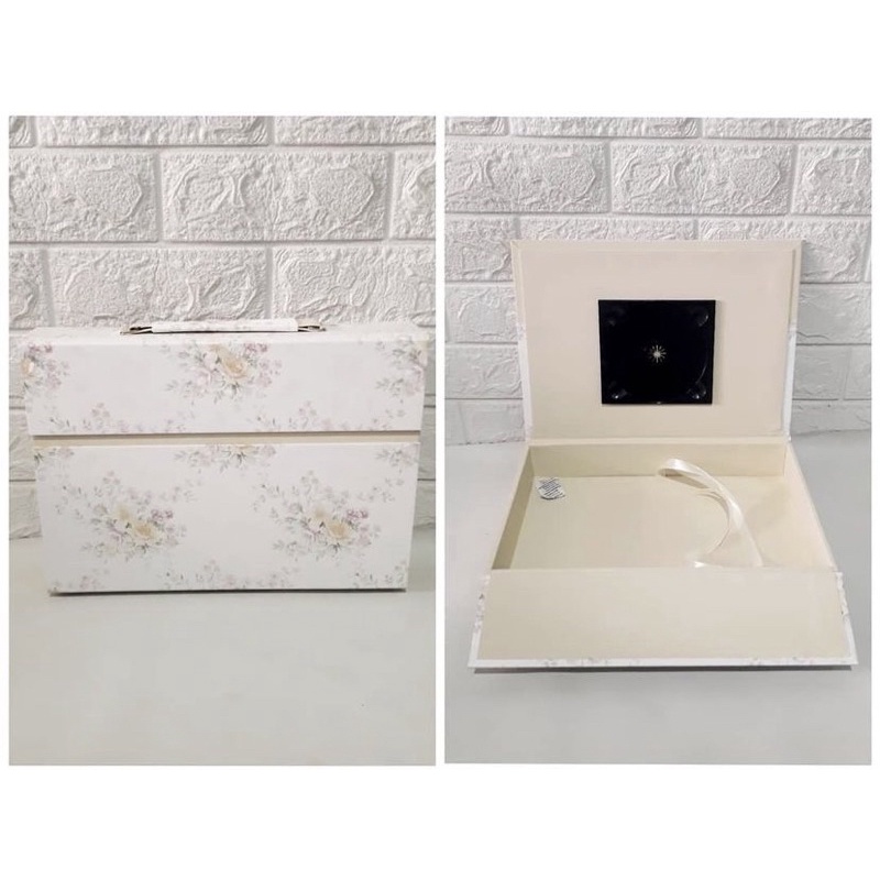 Jual KOPER BOX ALBUM FOTO 20x30 WALLPAPER CREAM | Shopee Indonesia