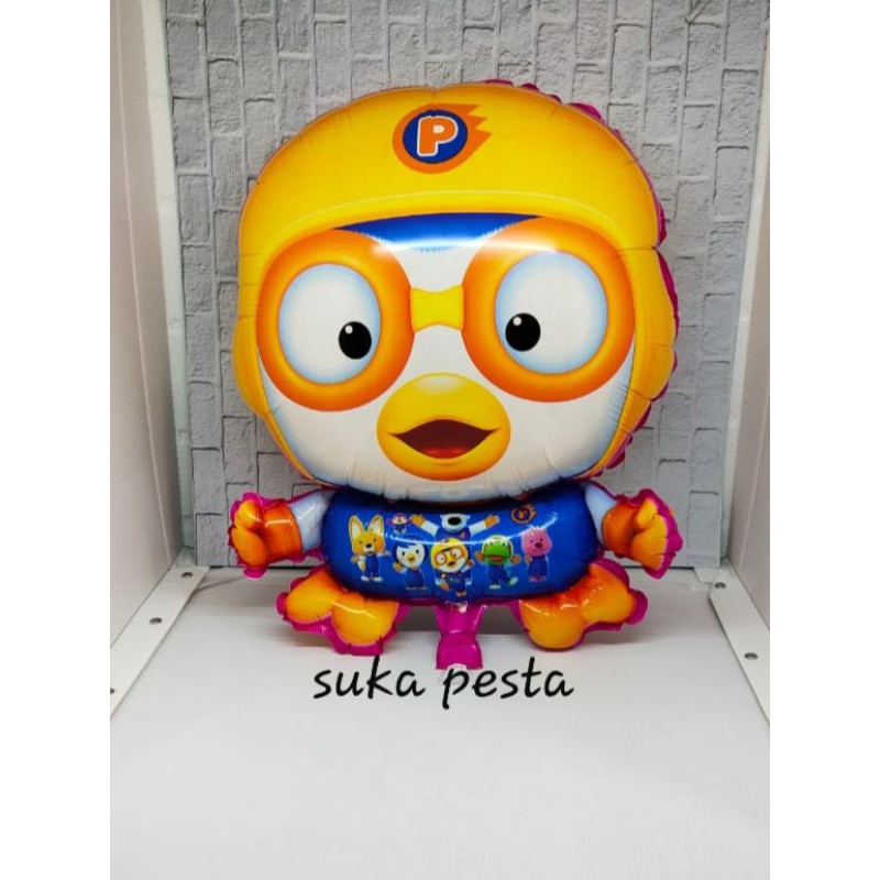 Jual BALON GAS PORORO / BALON KARAKTER PORORO PINK | Shopee Indonesia