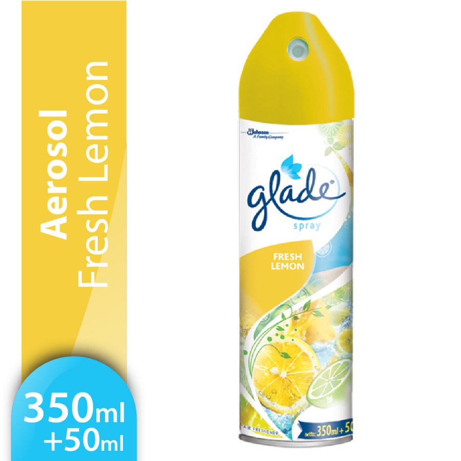 Jual GLADE Aerosol Spray Pengharum Ruangan Lemon 350+50ml | Shopee ...