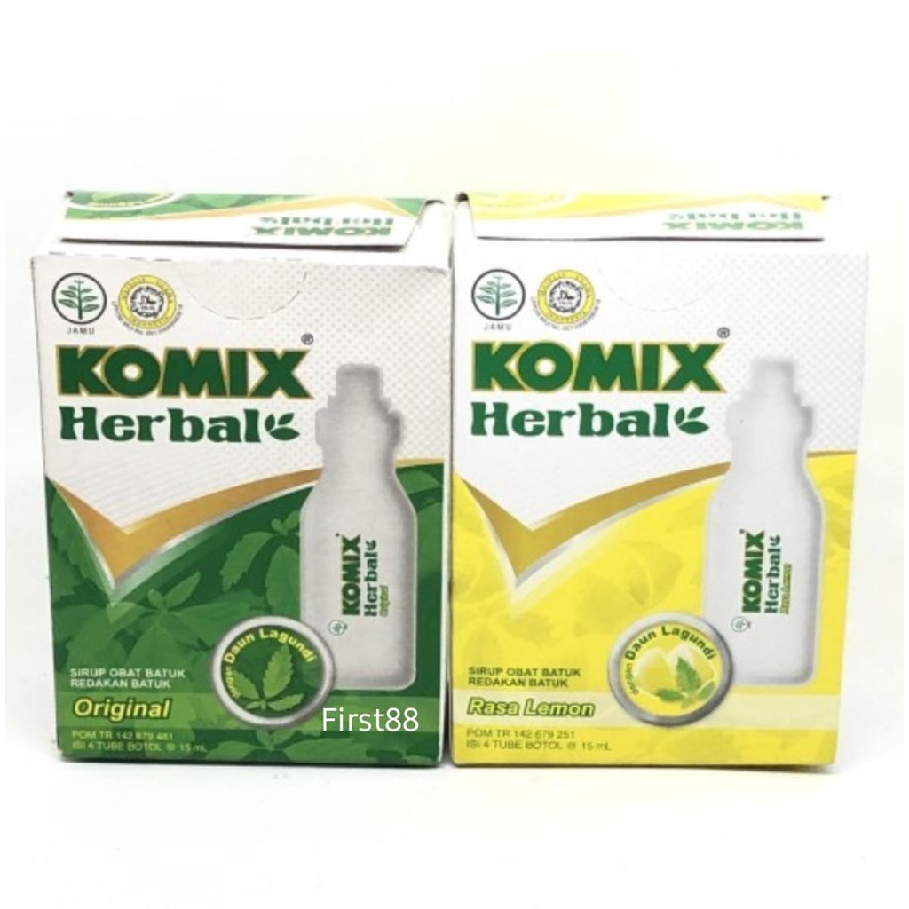 Jual Komix Herbal Sirup Obat Batuk - 1 Box Isi 4 Tube Botol @15ml ...