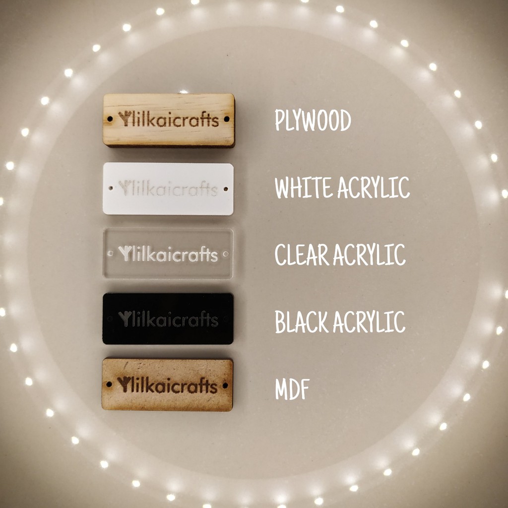 Jual Acrylic & Wood Product Label / Label Produk Akrilik & Kayu Grafir ...