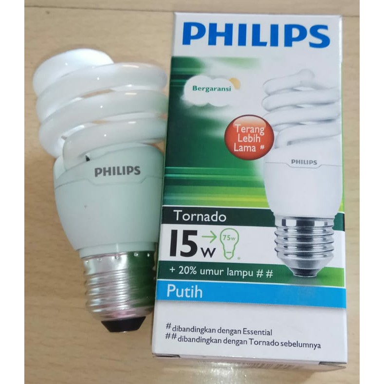 Jual LAMPU PHILIPS TORNADO 12W/15W/20W/24W (COOL DAYLIGHT) | Shopee Indonesia